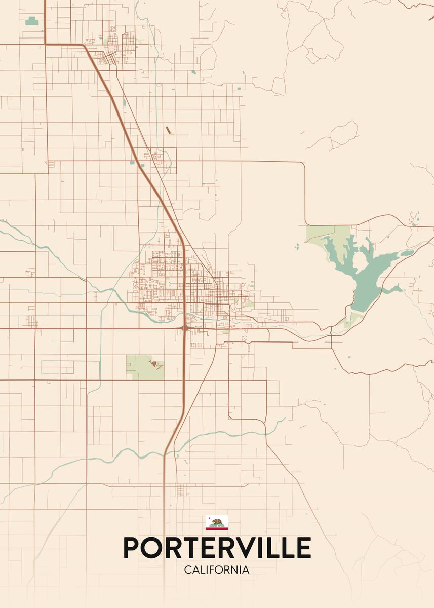 'Porterville CA' Poster by IMR Designs | Displate