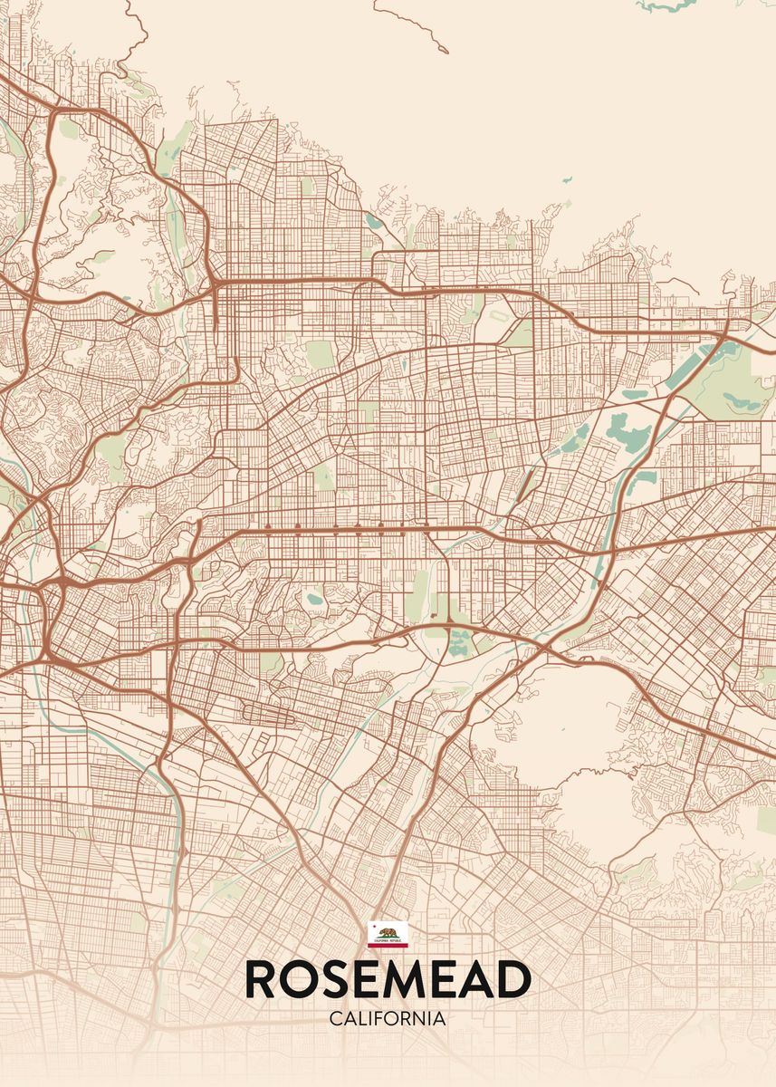 'Rosemead CA' Poster by IMR Designs | Displate