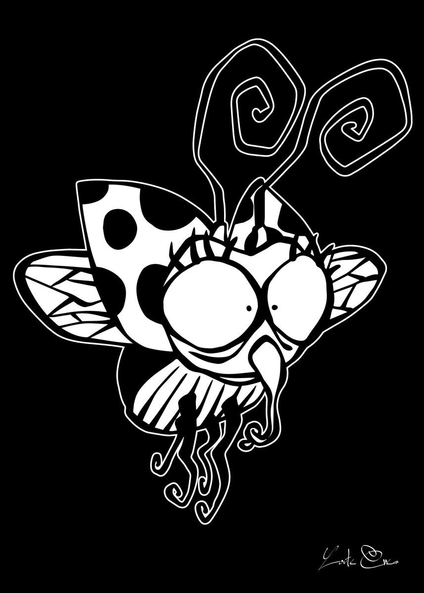 'Creepy ladybug' Poster, picture, metal print, paint by LouteCrea ...