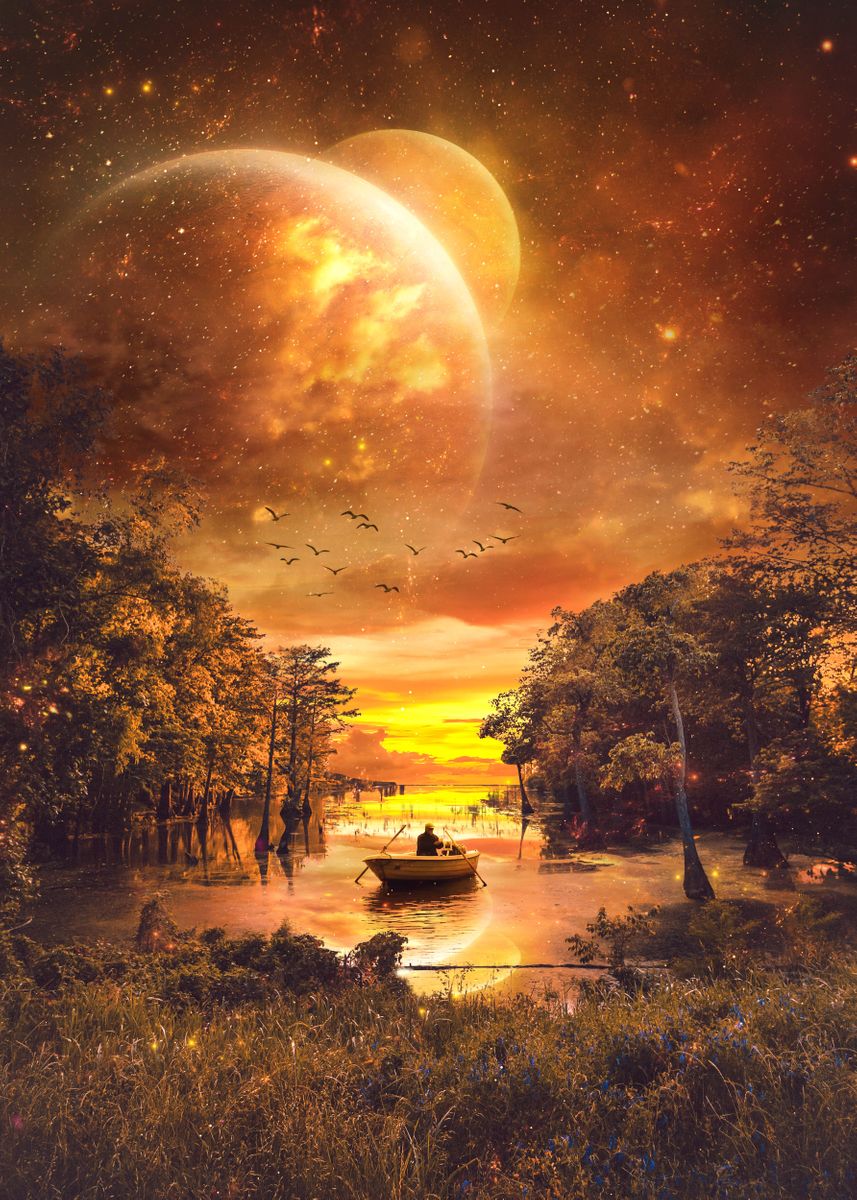 'Floating' Poster, picture, metal print, paint by VA Visuals | Displate