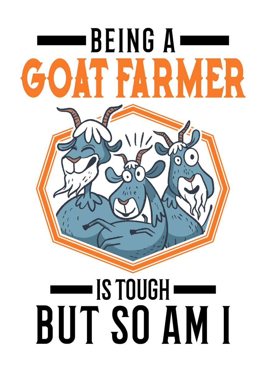 'Goat Farmer Goatherd' Poster, picture, metal print, paint by ...
