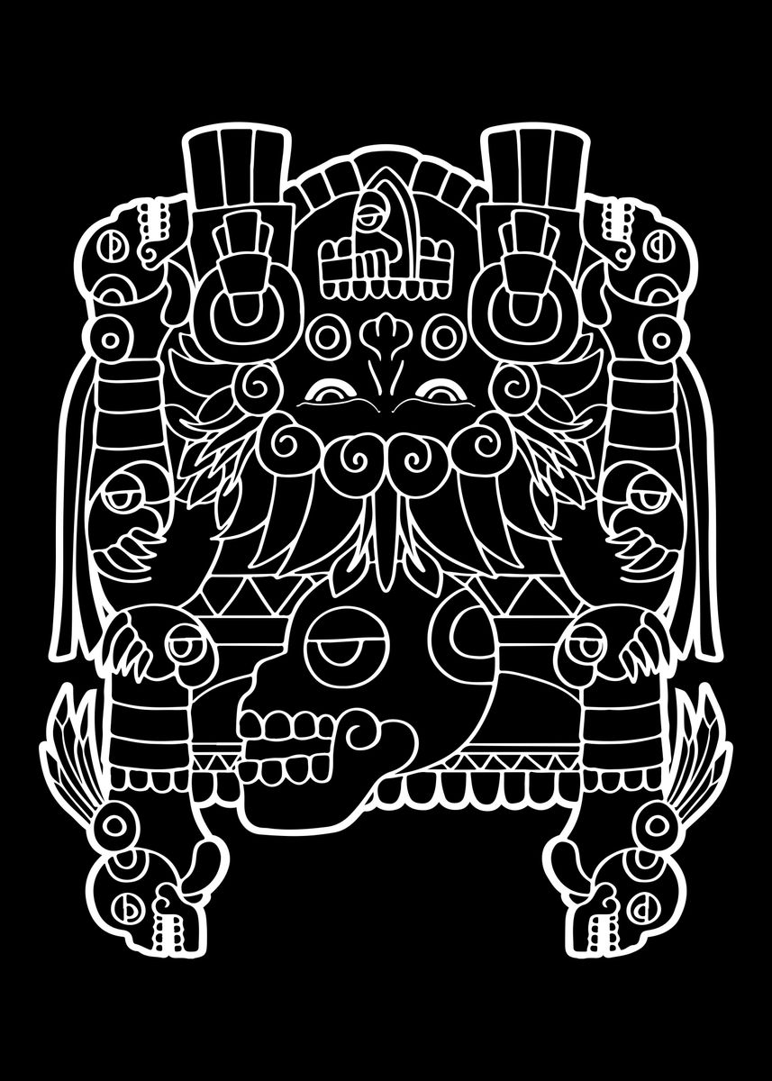'Tlaltecuhtli Aztec Goddess' Poster, picture, metal print, paint by ...