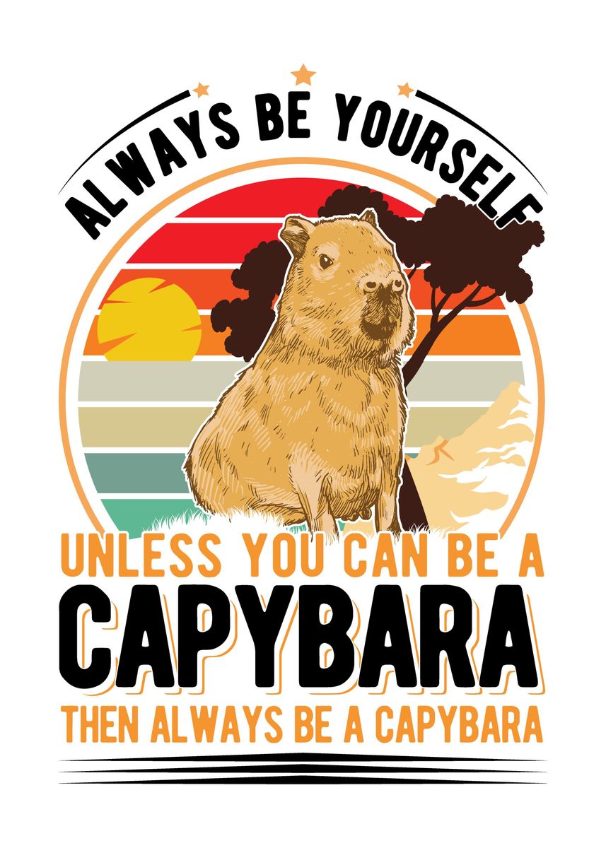 'Capybara Lover' Poster, picture, metal print, paint by FavoritePlates ...