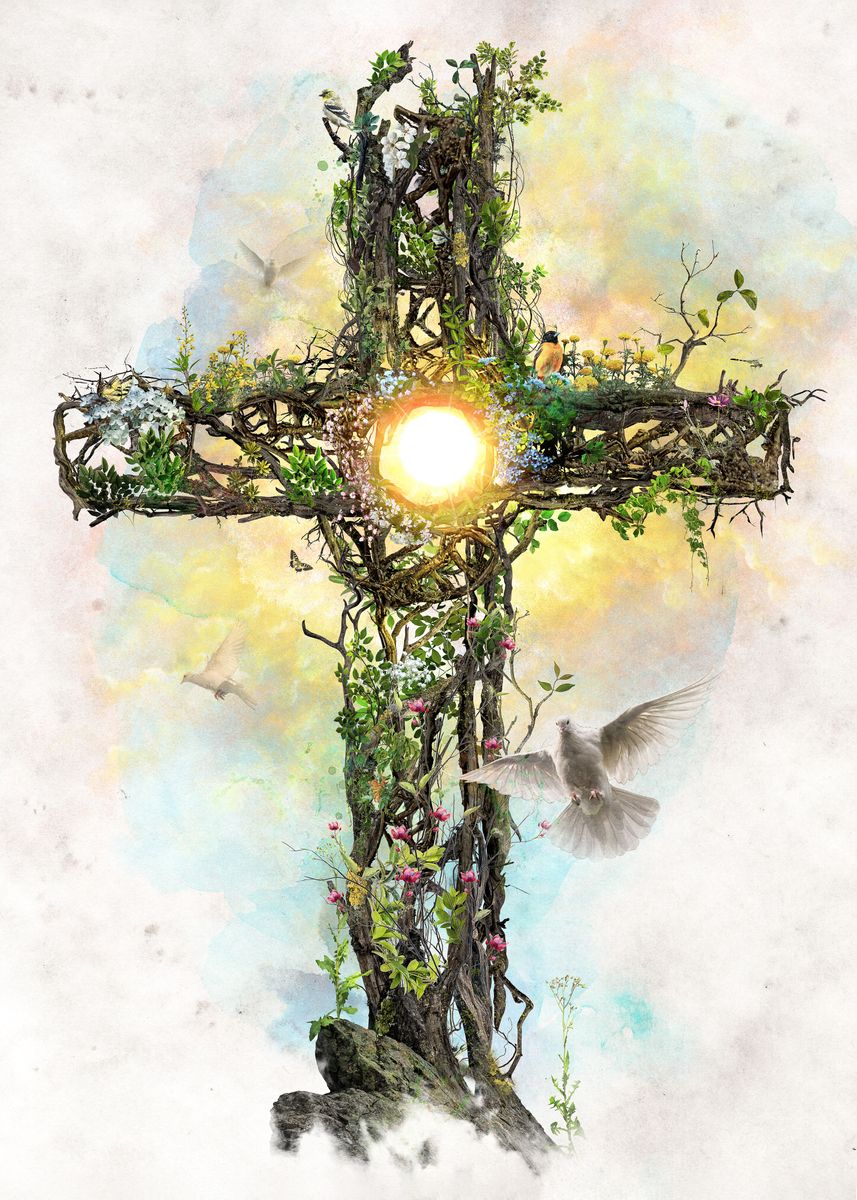 'The Cross' Poster, picture, metal print, paint by Barrett Biggers ...