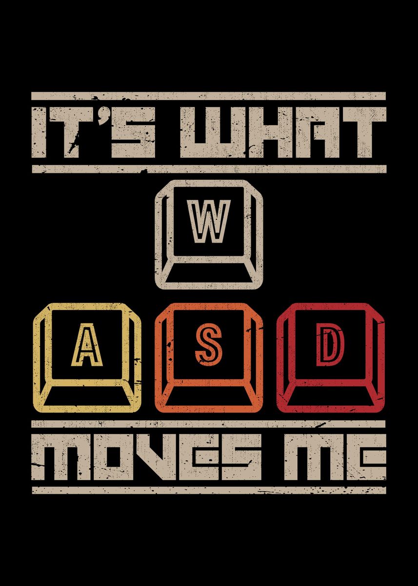 'WASD Keyboard Keys' Poster, picture, metal print, paint by ...