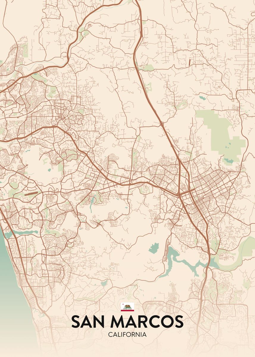 'San Marcos CA' Poster by IMR Designs | Displate