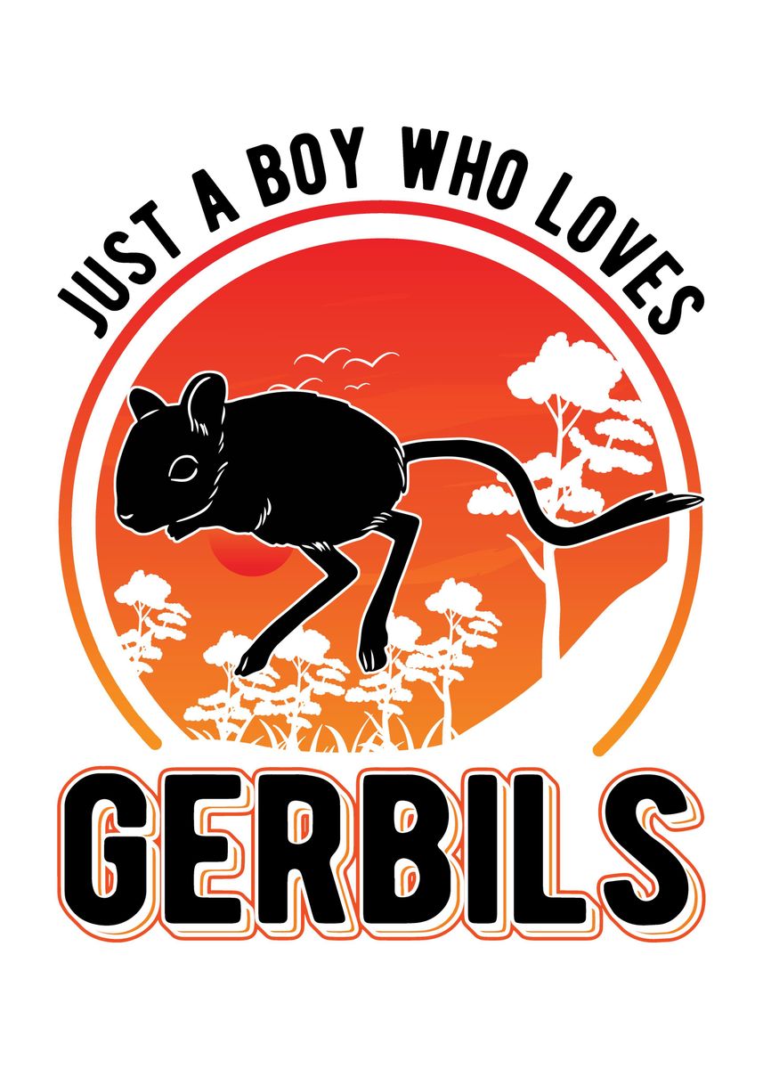 'Gerbil Racing rat' Poster, picture, metal print, paint by ...