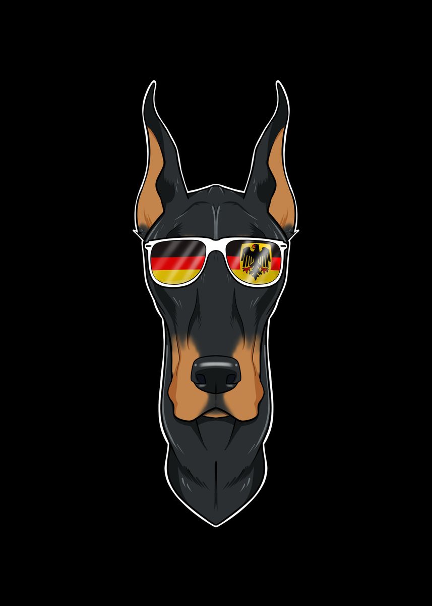 'Doberman Germany' Poster by MaximusDesigns | Displate