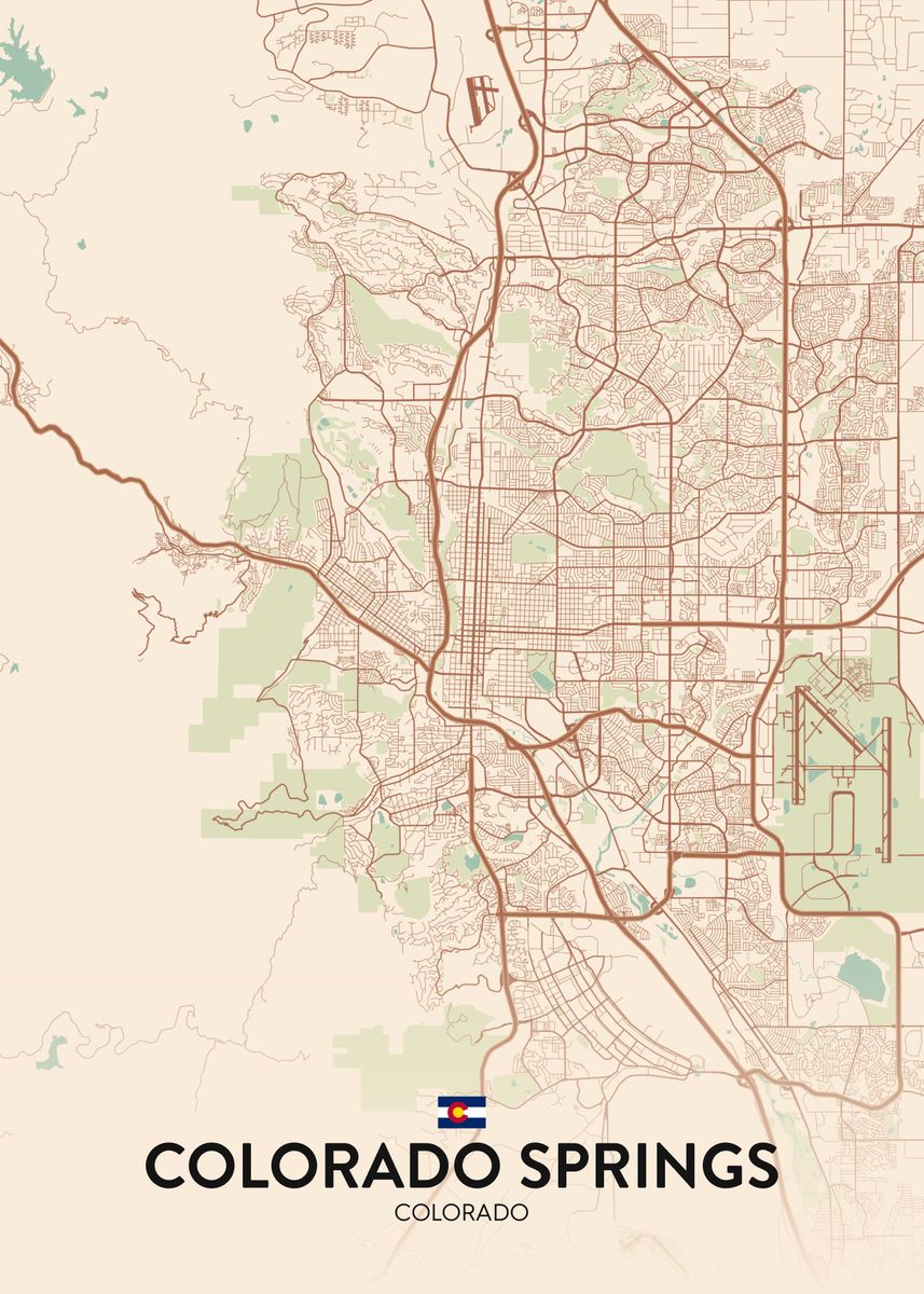 'Colorado Springs CO' Poster, picture, metal print, paint by IMR ...