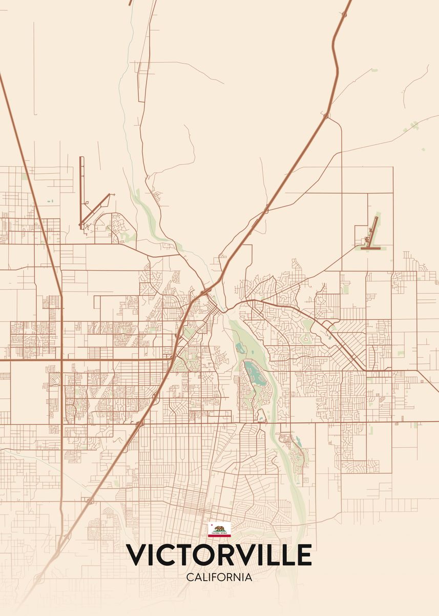 'Victorville CA' Poster, picture, metal print, paint by IMR Designs ...