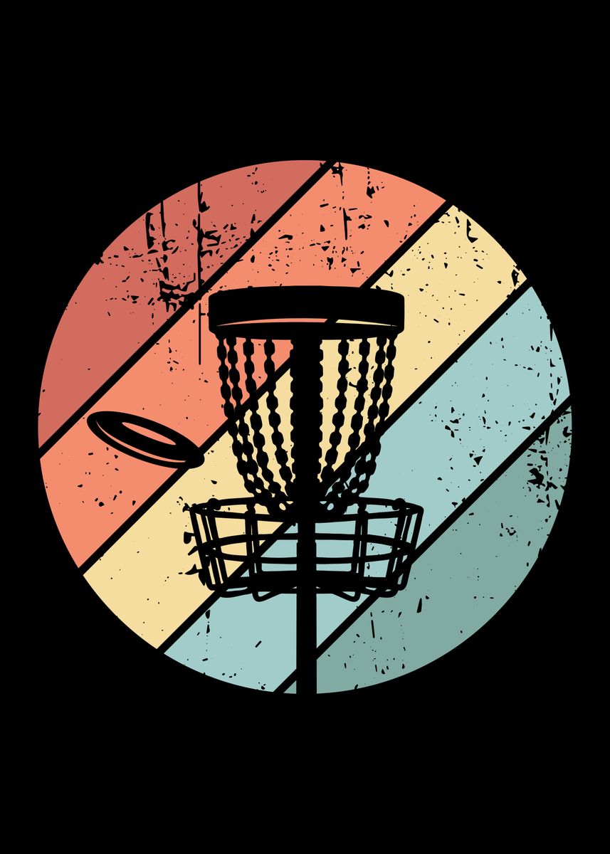 'Vintage Disc Golf Retro' Poster by Philip Anders | Displate