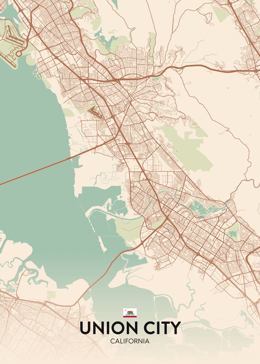 'Union City CA' Poster, picture, metal print, paint by IMR Designs ...