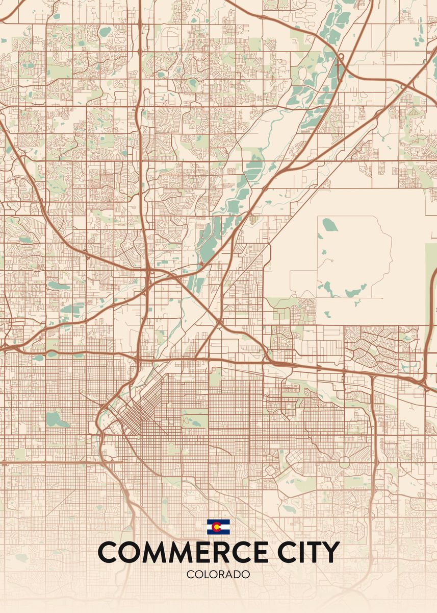 'Commerce City CO' Poster, picture, metal print, paint by IMR Designs ...