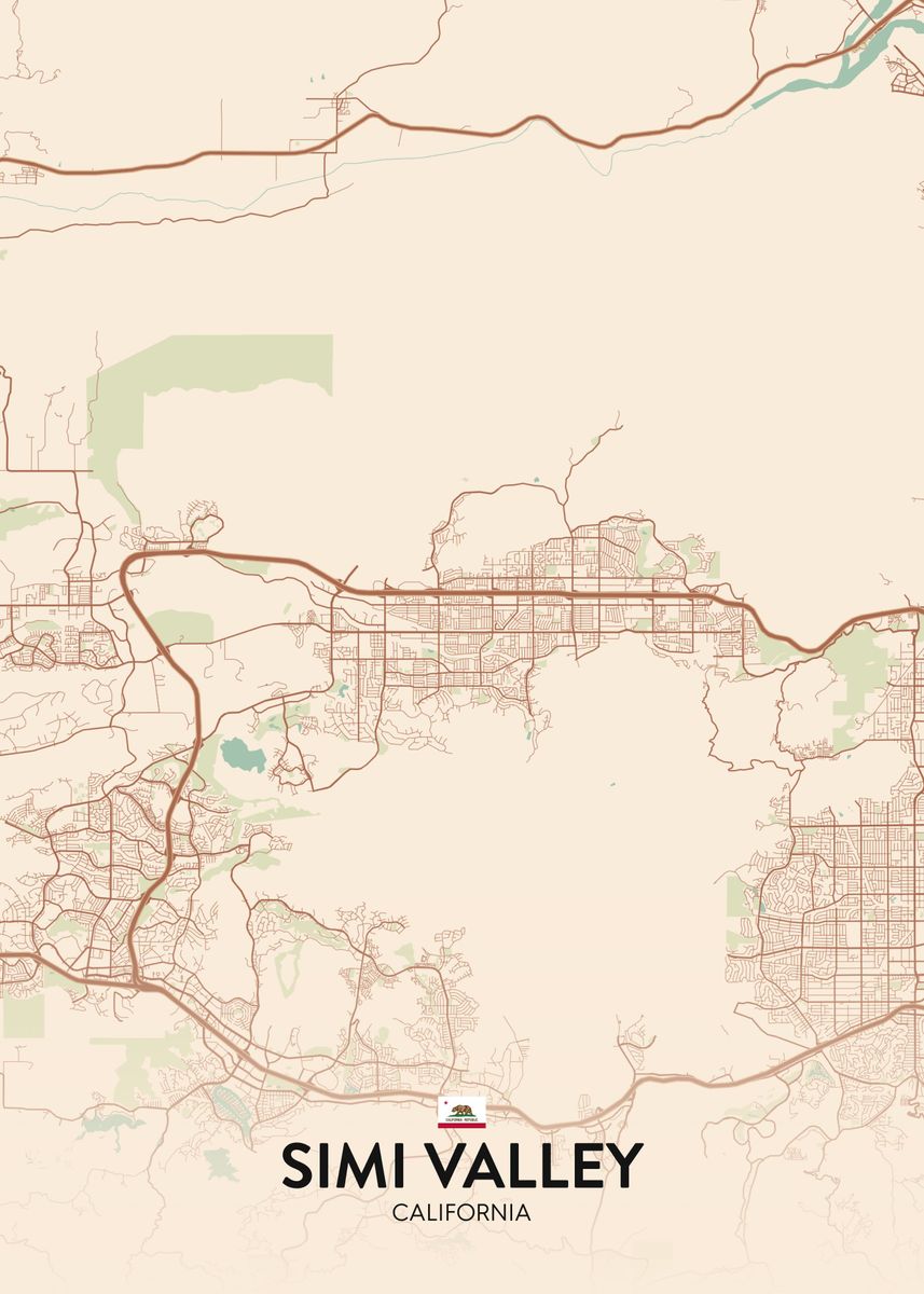 'Simi Valley CA' Poster, picture, metal print, paint by IMR Designs ...