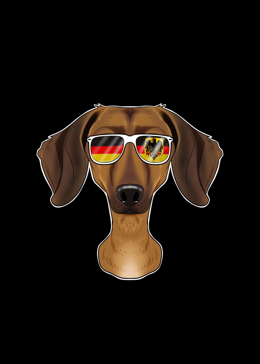 'Dachshund Germany' Poster, picture, metal print, paint by ...