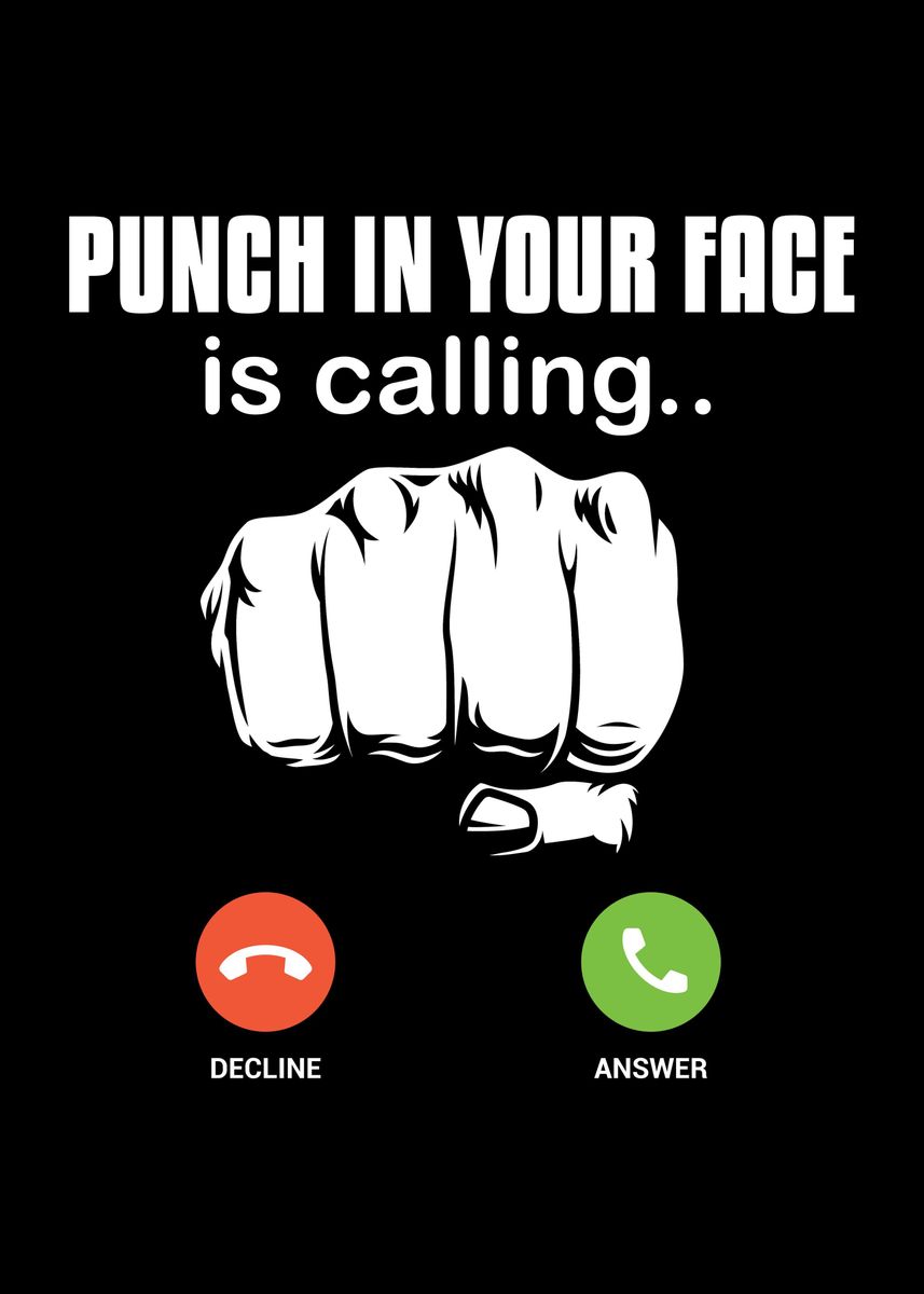 'Rude Fist Punch Boxing' Poster, picture, metal print, paint by ...