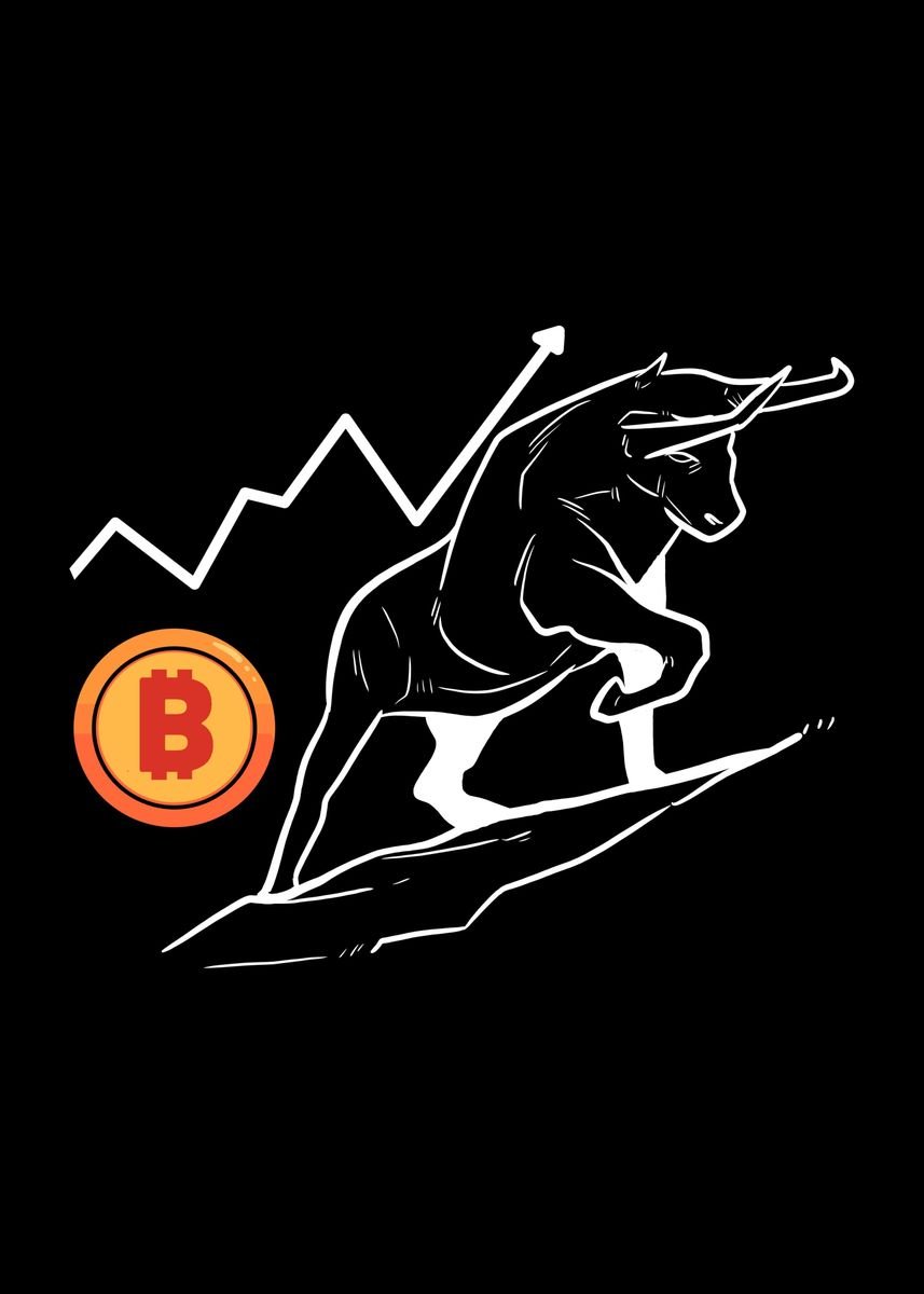 'Stock Market Bull' Poster, picture, metal print, paint by FunnyGifts ...