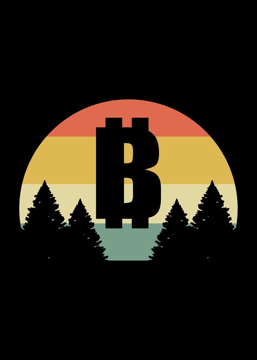 'Retro Bitcoin' Poster, picture, metal print, paint by FunnyGifts ...