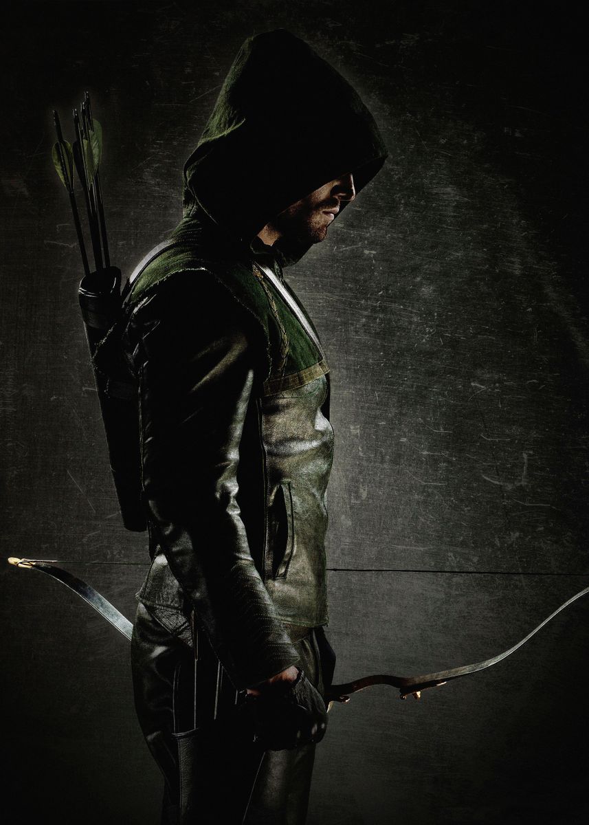 'Arrow in the shadow' Poster, picture, metal print, paint by DC Comics ...