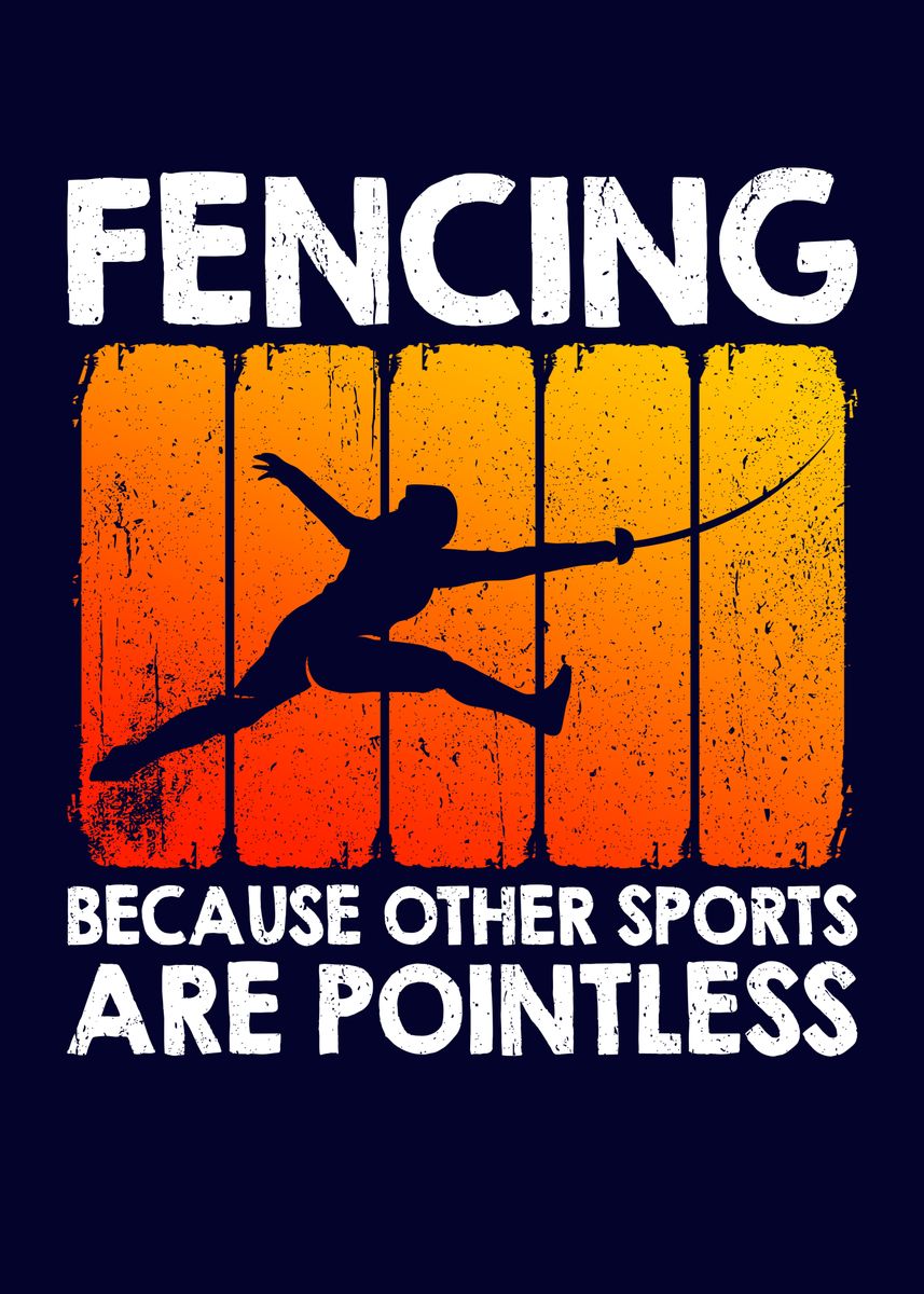'Fencing' Poster, picture, metal print, paint by MzumO | Displate