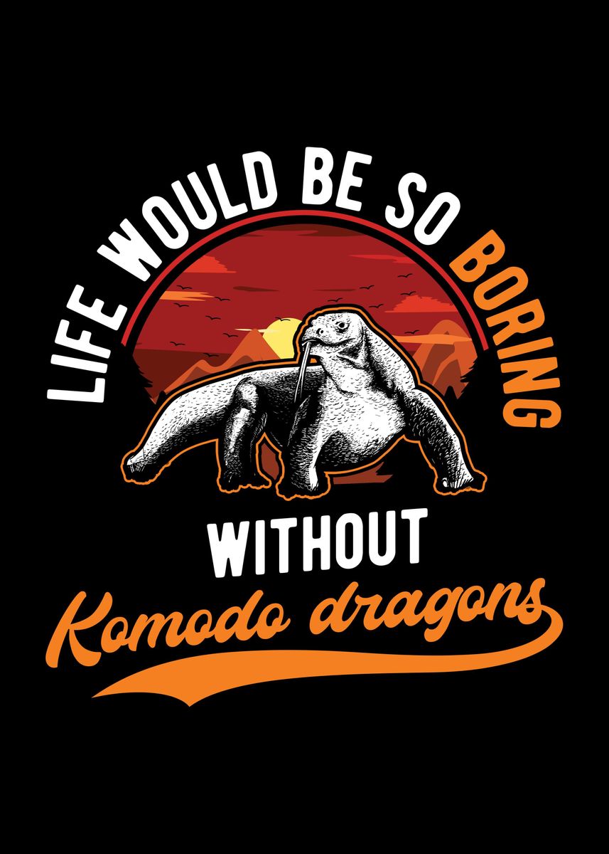 'Komodo Dragon' Poster, picture, metal print, paint by FavoritePlates ...