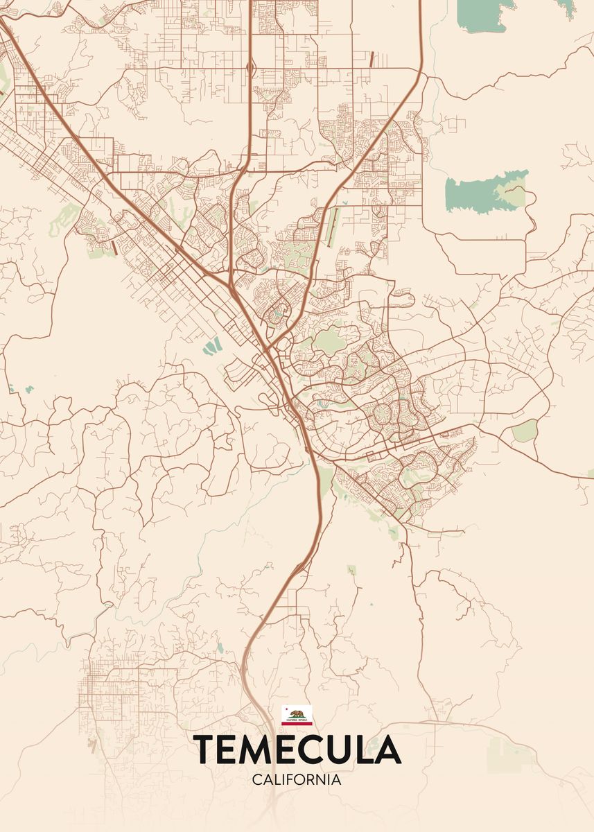 'Temecula CA' Poster, picture, metal print, paint by IMR Designs | Displate