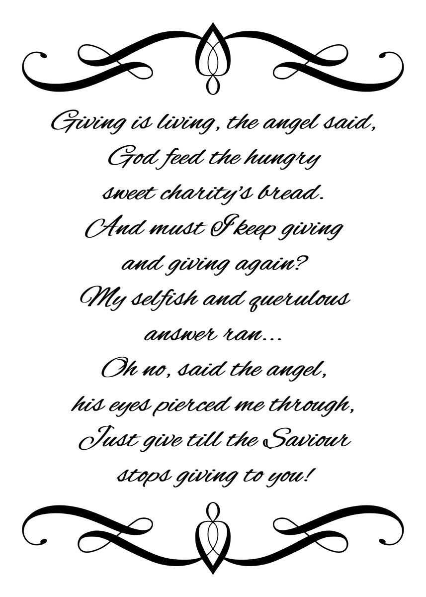 'Giving Is Living' Poster, picture, metal print, paint by ABConcepts ...
