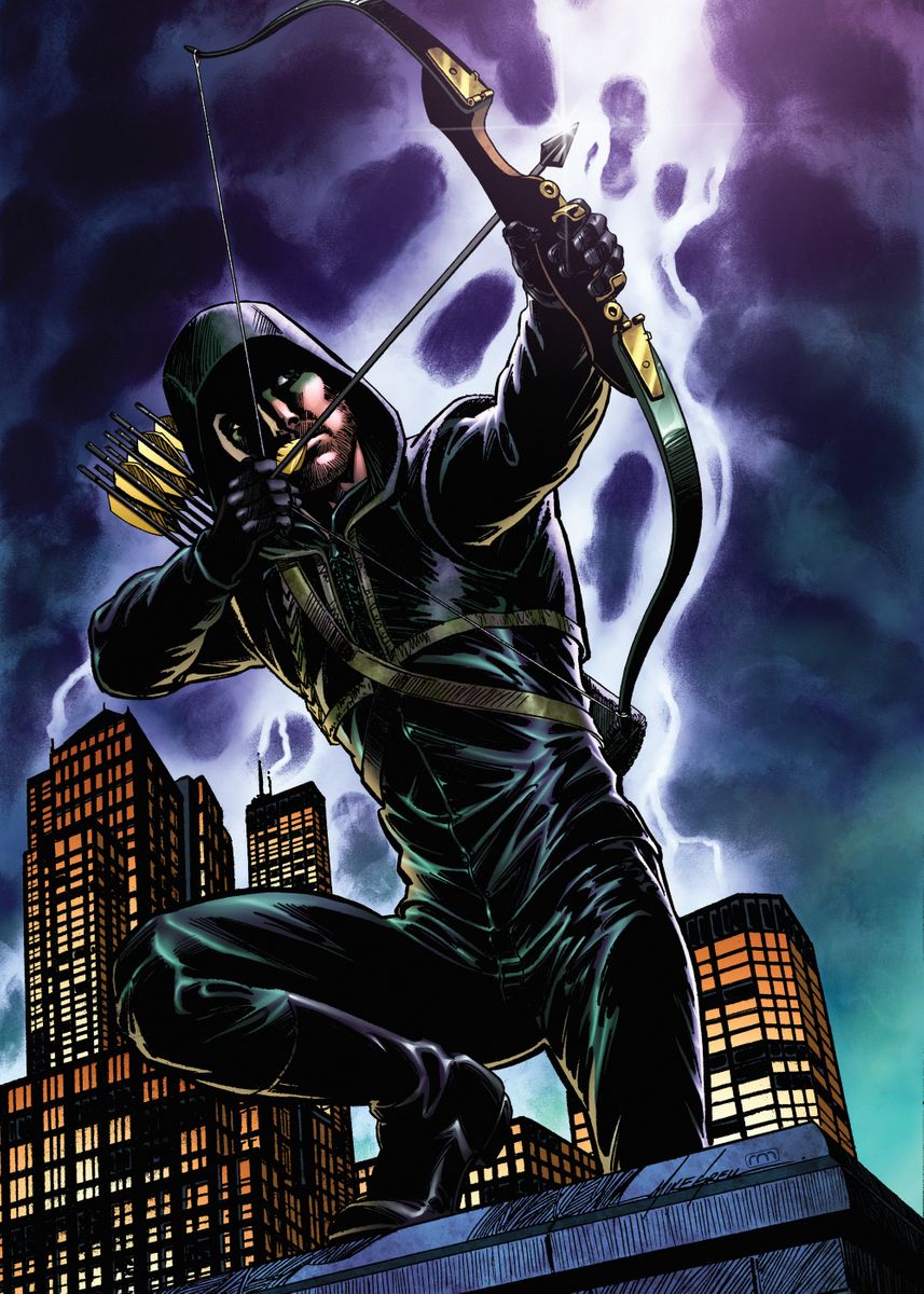 'Arrow in Star City' Poster, picture, metal print, paint by DC Comics ...