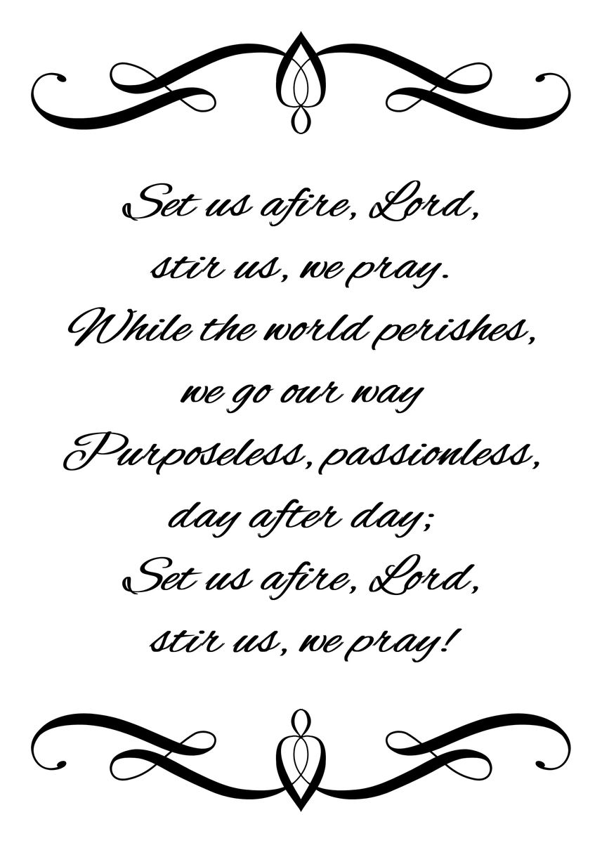 'Set Us Afire Lord' Poster, picture, metal print, paint by ABConcepts ...