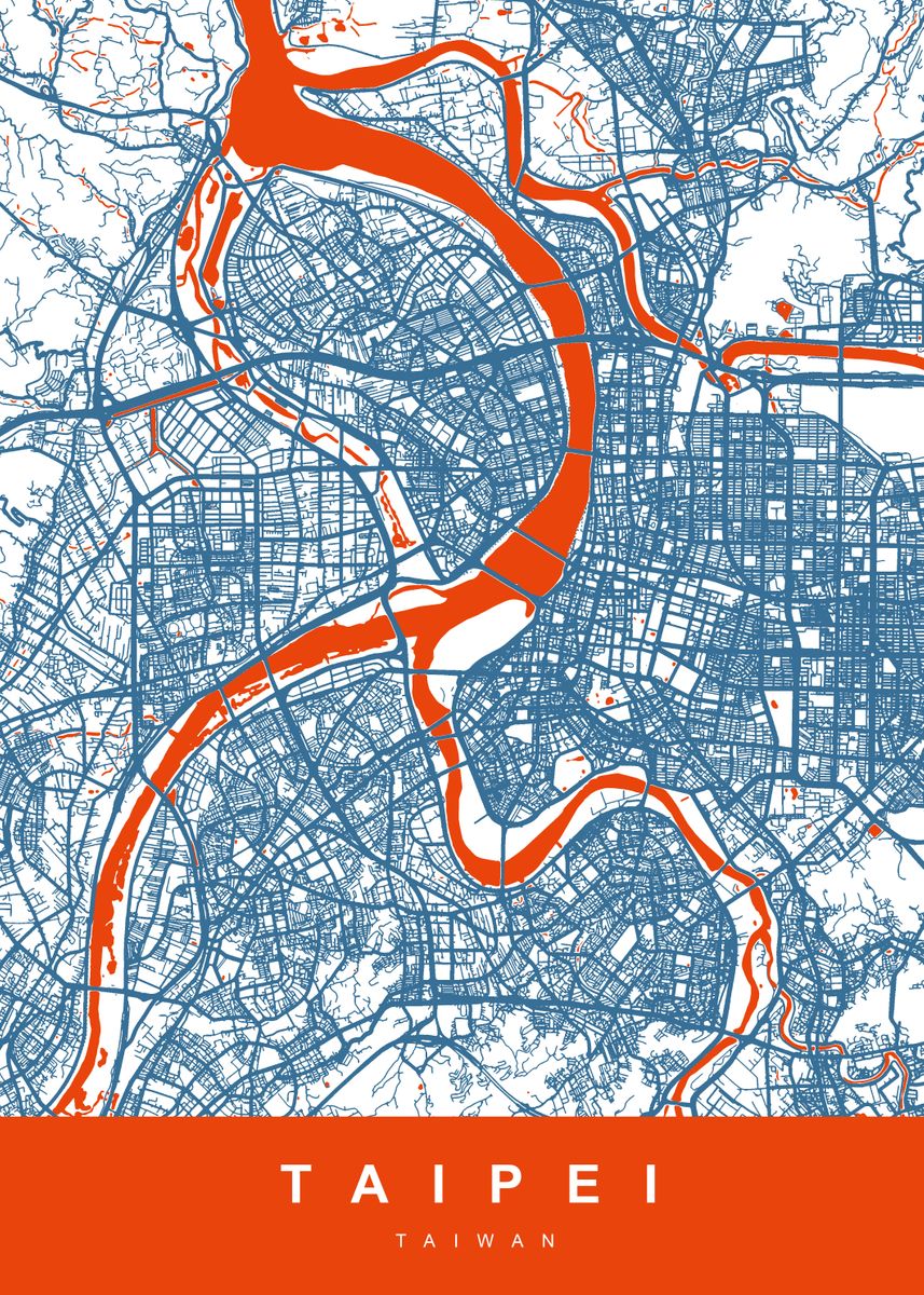 'TAIPEI TAIWAN ' Poster by UrbanMaps | Displate