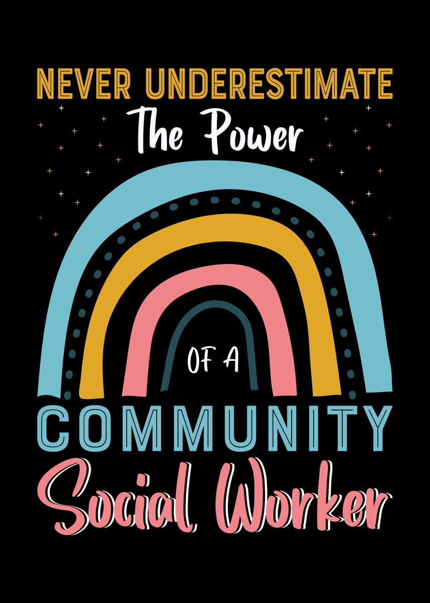 'Power Of Social Worker' Poster, picture, metal print, paint by Lukes ...