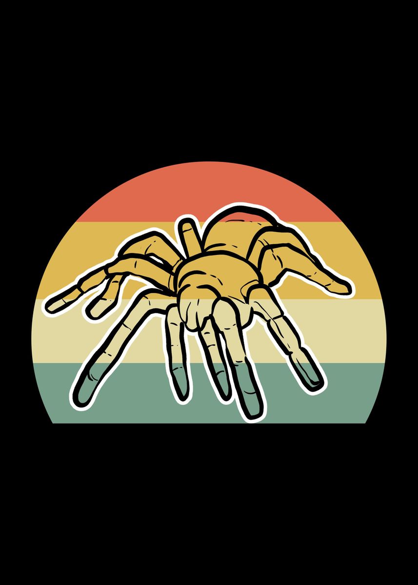 'Retro Spider' Poster, picture, metal print, paint by FunnyGifts | Displate