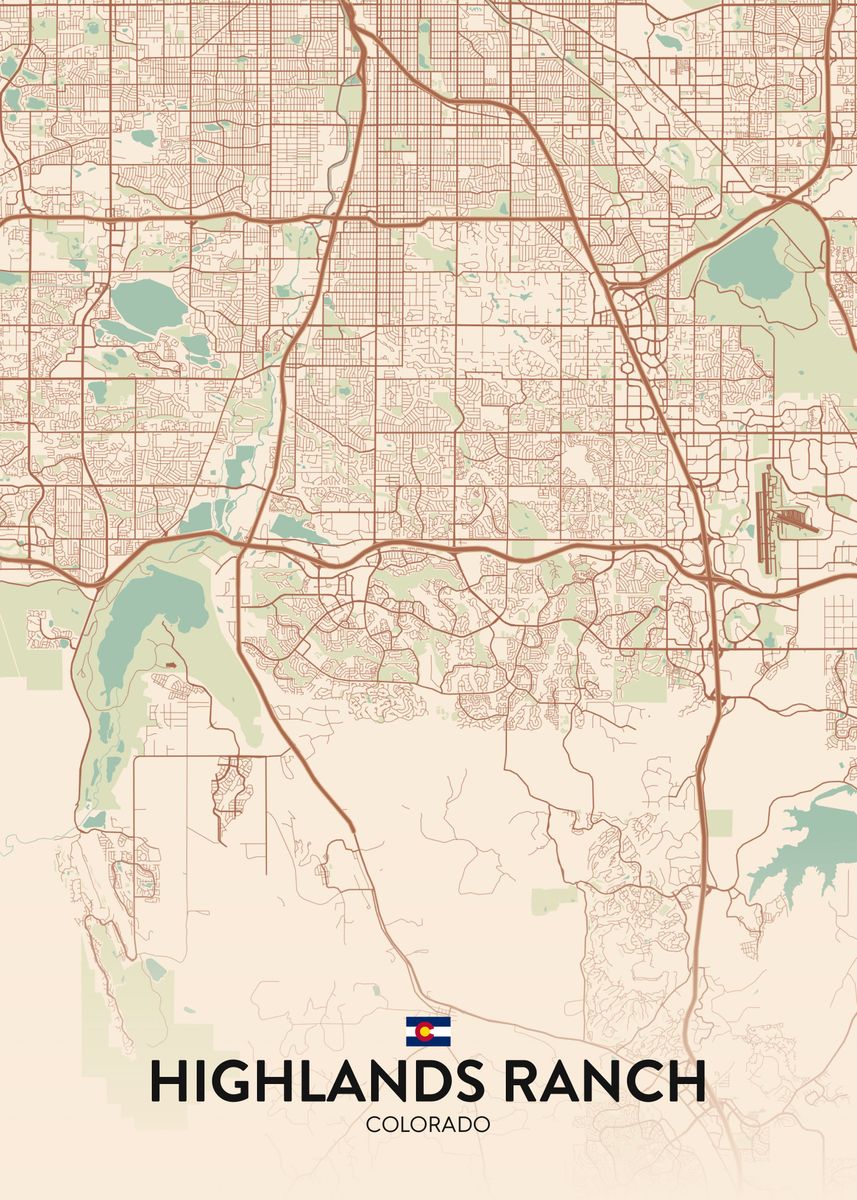 'Highlands Ranch CO' Poster by IMR Designs | Displate