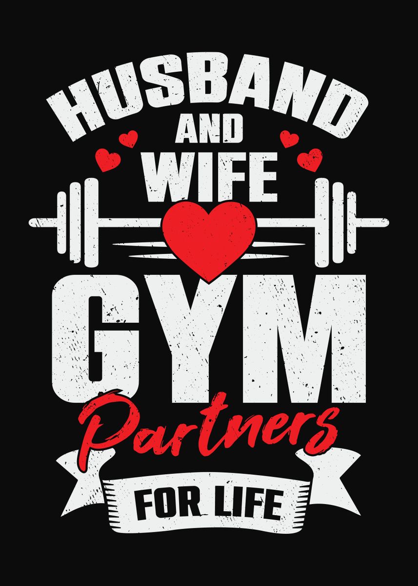 'Gym Partners For Life' Poster, picture, metal print, paint by Marcel ...