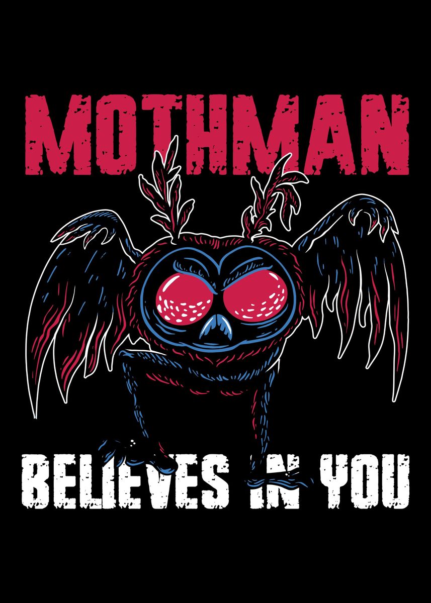 'Mothman Cryptid' Poster, picture, metal print, paint by AestheticAlex ...