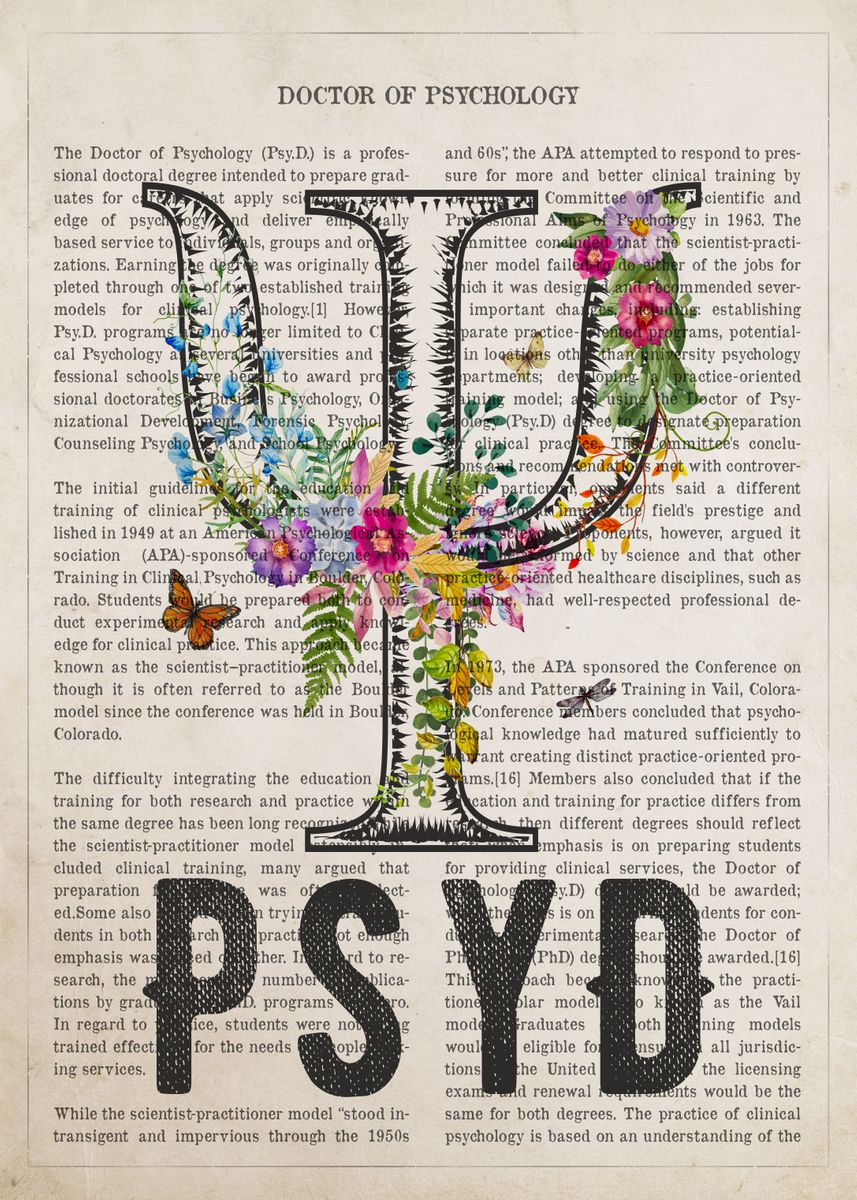 'PSYD Graduation Gift' Poster, picture, metal print, paint by Aged ...