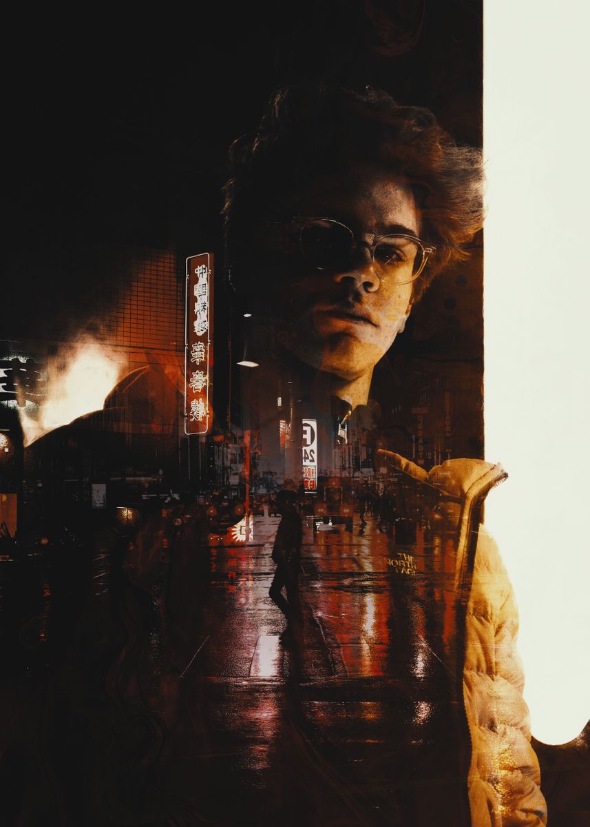 'night walks' Poster, picture, metal print, paint by Ahmed Samy | Displate