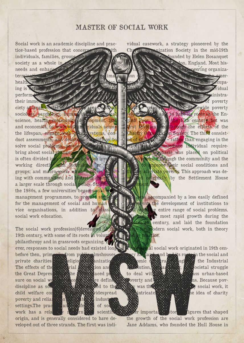 'MSW Graduation Gift' Poster, picture, metal print, paint by Aged Pixel ...