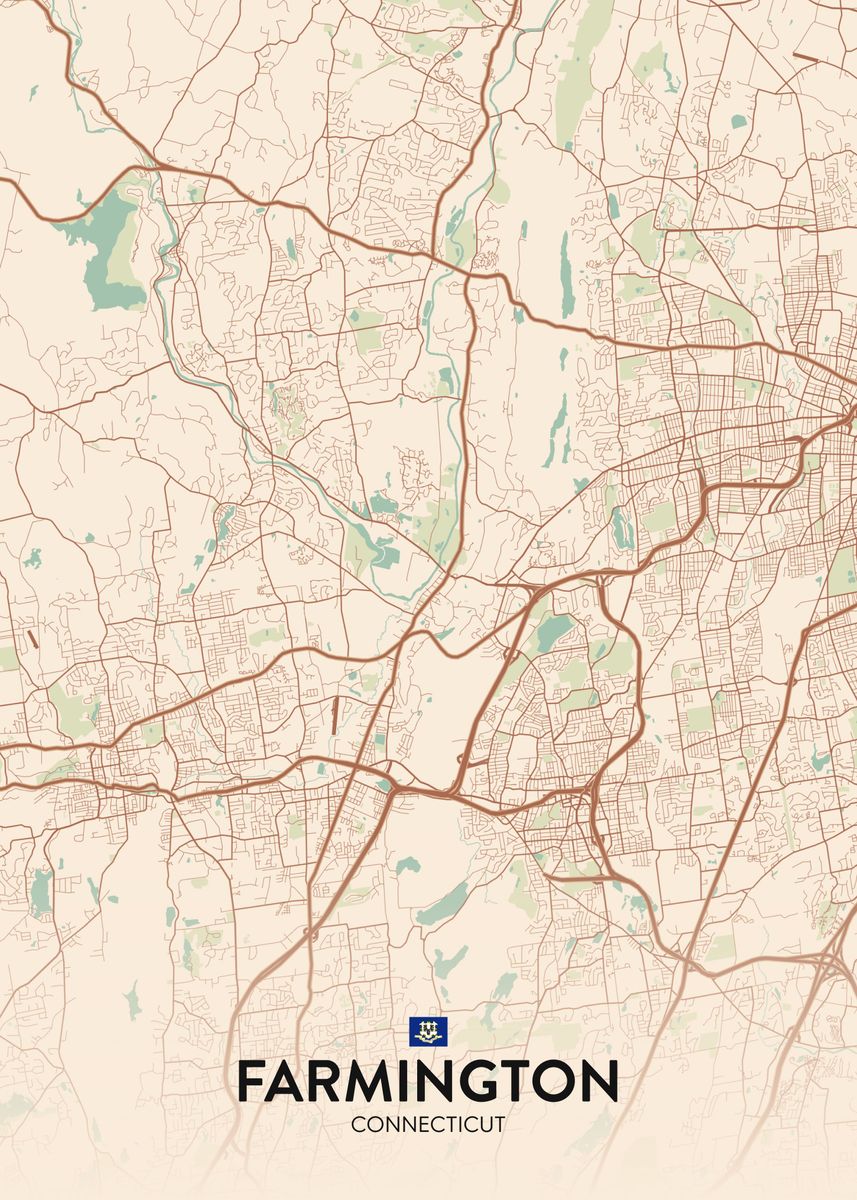 'Farmington CT' Poster, picture, metal print, paint by IMR Designs ...