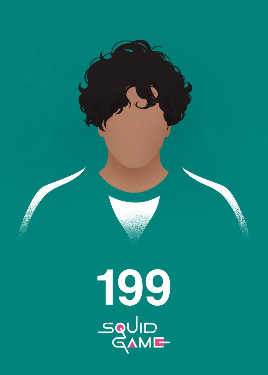 'Player 199' Poster, picture, metal print, paint by Squid Game | Displate