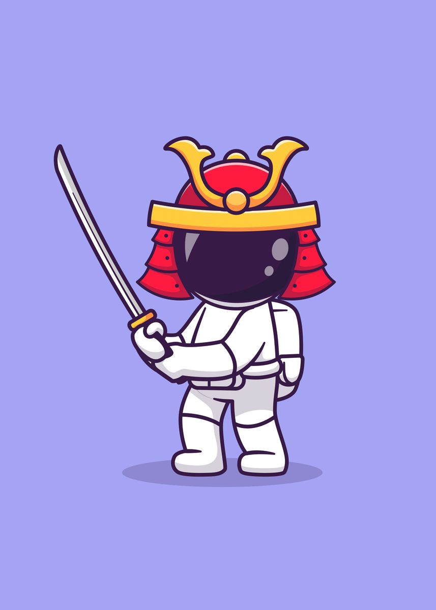 'astronaut samurai warrior' Poster by Le Duc Hiep | Displate