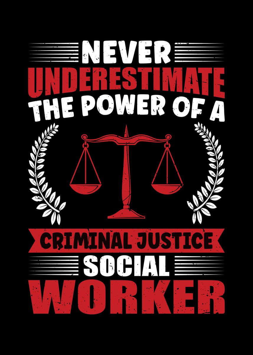 'Criminal Justice Worker' Poster by Lukes Pixel Studio | Displate