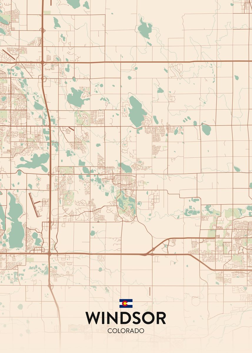 'Windsor CO' Poster, picture, metal print, paint by IMR Designs | Displate