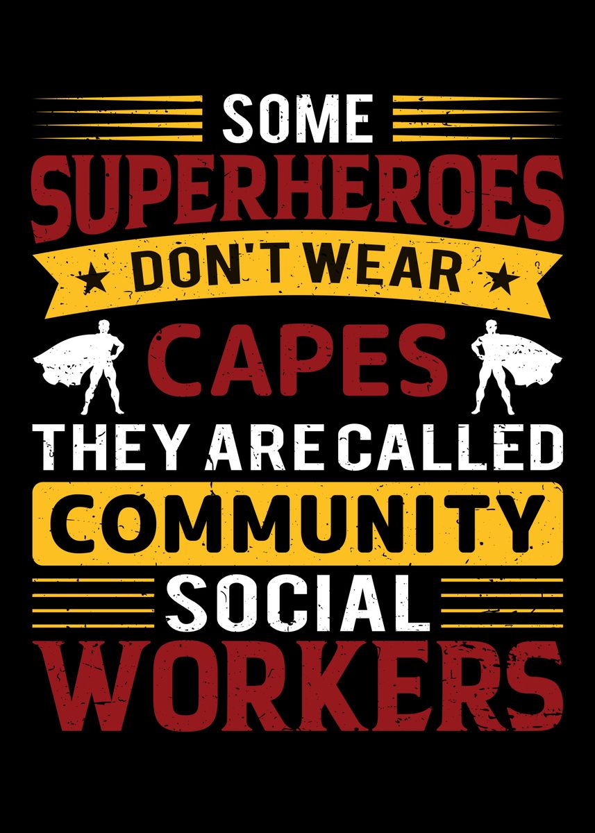 'Community Social Worker' Poster, picture, metal print, paint by Lukes ...