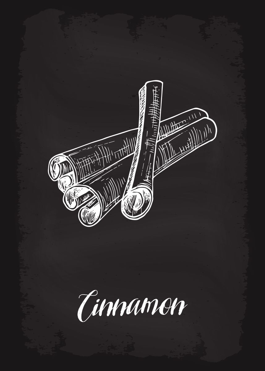 'Kitchen Herbs Cinnamon' Poster by dkDesign | Displate