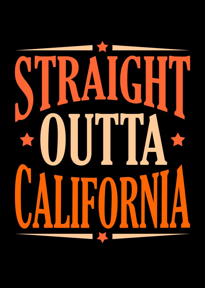 'Straight Outta California' Poster by Hexor | Displate