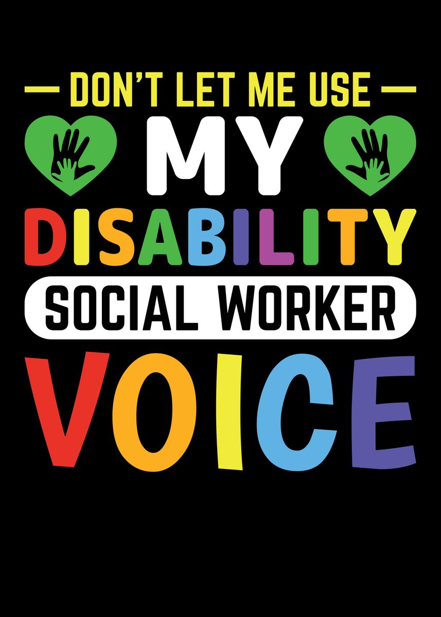 'Disability Social Worker' Poster by Lukes Pixel Studio | Displate