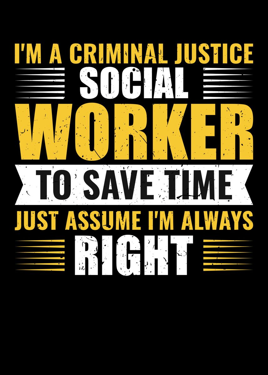'Criminal Justice Worker' Poster, picture, metal print, paint by Lukes ...