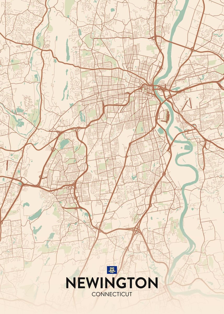 'Newington CT' Poster, picture, metal print, paint by IMR Designs ...