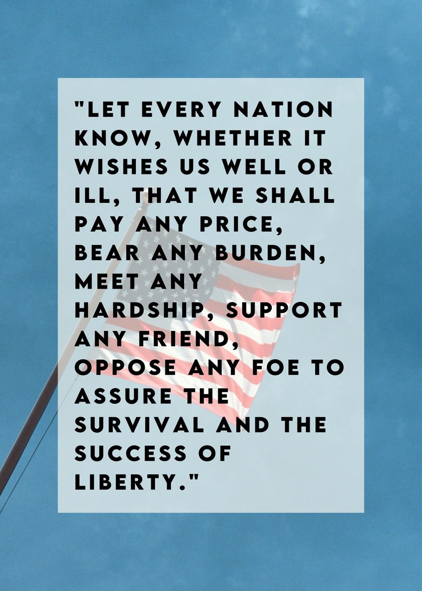 'John F Kennedy Quotes' Poster, picture, metal print, paint by Nae ...